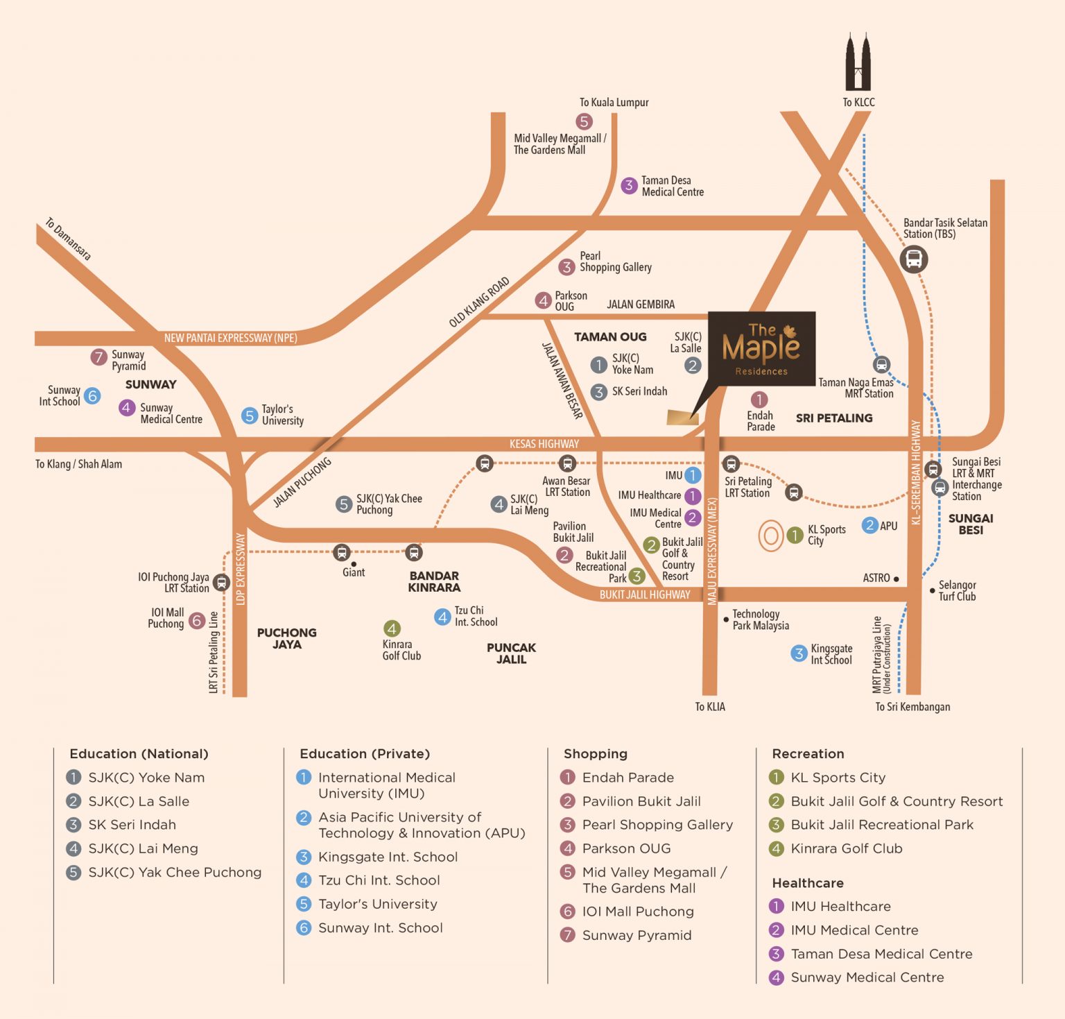 LOCATION | THE MAPLE RESIDENCES - Prestigious Development By WCT